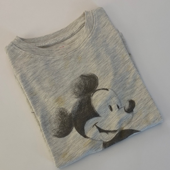 Disney | Shirts & Tops | Disney Gray Long Sleeve Mickey Mouse Tee ...